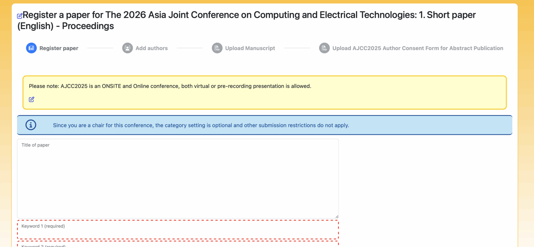 Short Paper Submission